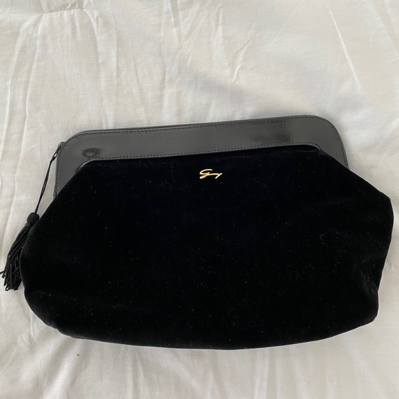 Bags | Genny Velvet Pochette | Poshmark